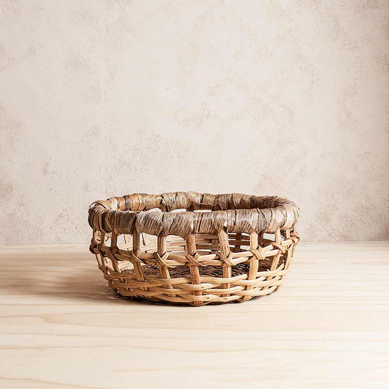 Cris Cross Floor Basket - set of 2